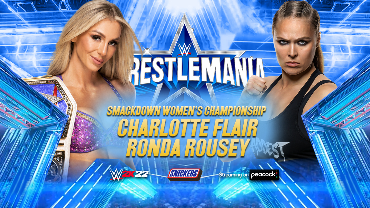 WrestleMania: Charlotte Flair Vs Ronda Rousey #WWE2K22 #WrestleMania # ...