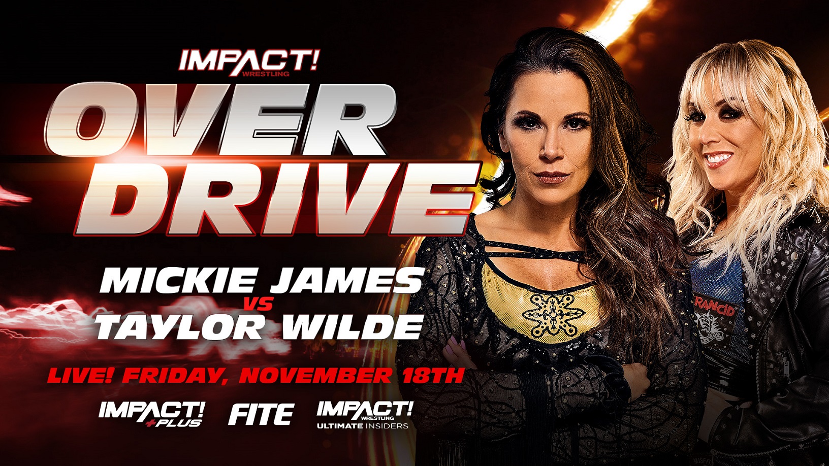 Mickie James Vs Taylor Wilde set for IMPACT Wrestling's Over Drive ...