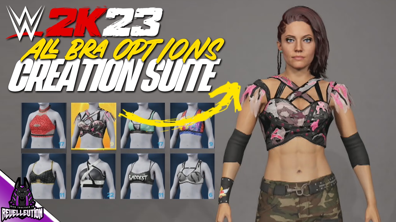 WWE 2K23 Creation Suite: All Available Bra Options #WWE2K23 ...