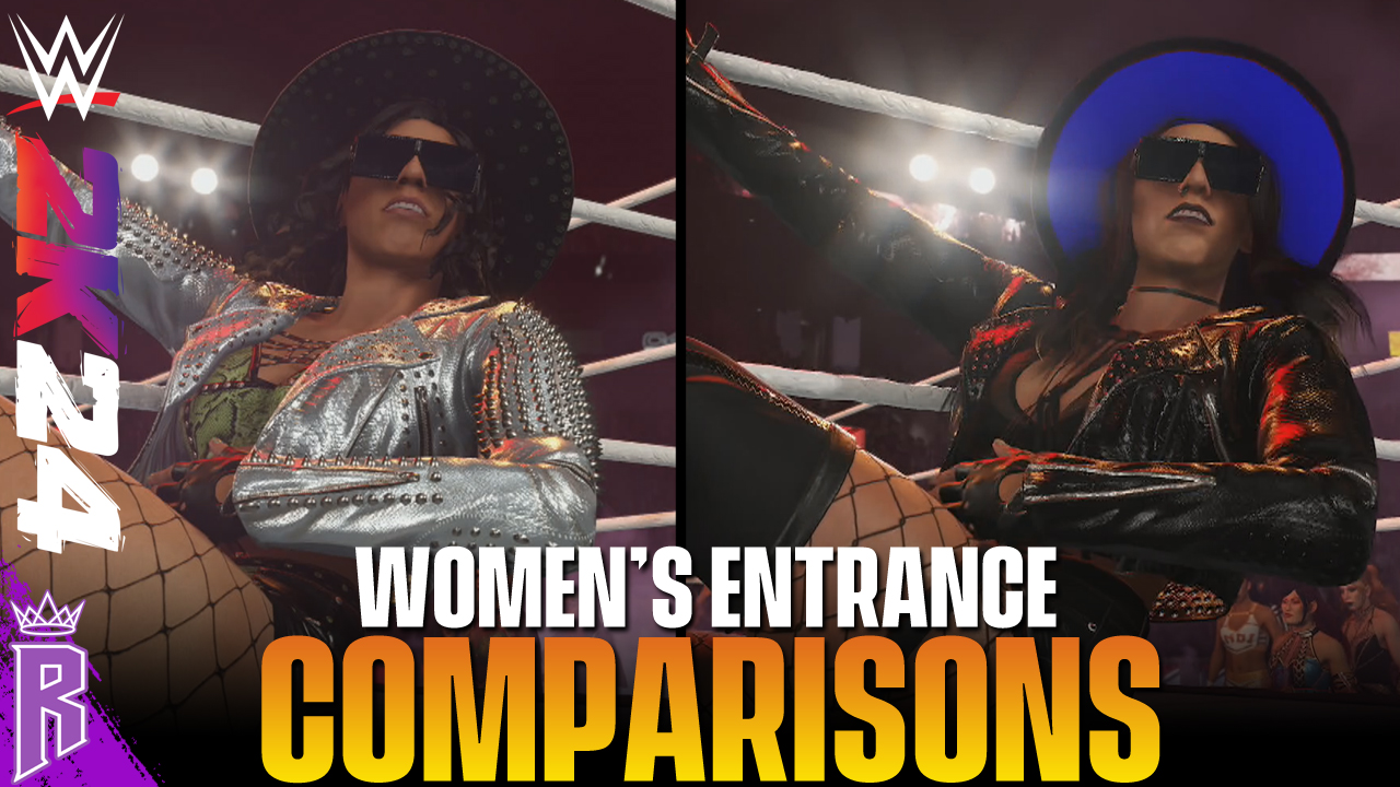 Women's Entrance Comparisons #2: WWE 2K24 - WWE 2K23 #WWE2K24 ...