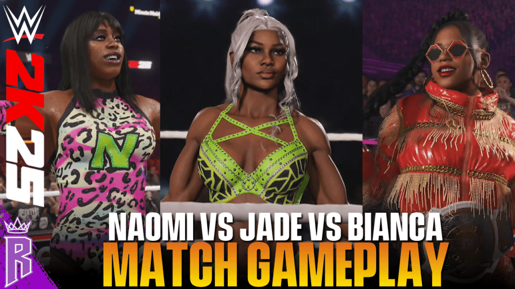WWE 2K25 First Look: Jade Cargill Vs Naomi Vs Bianca Belair #WWE2K25 ...