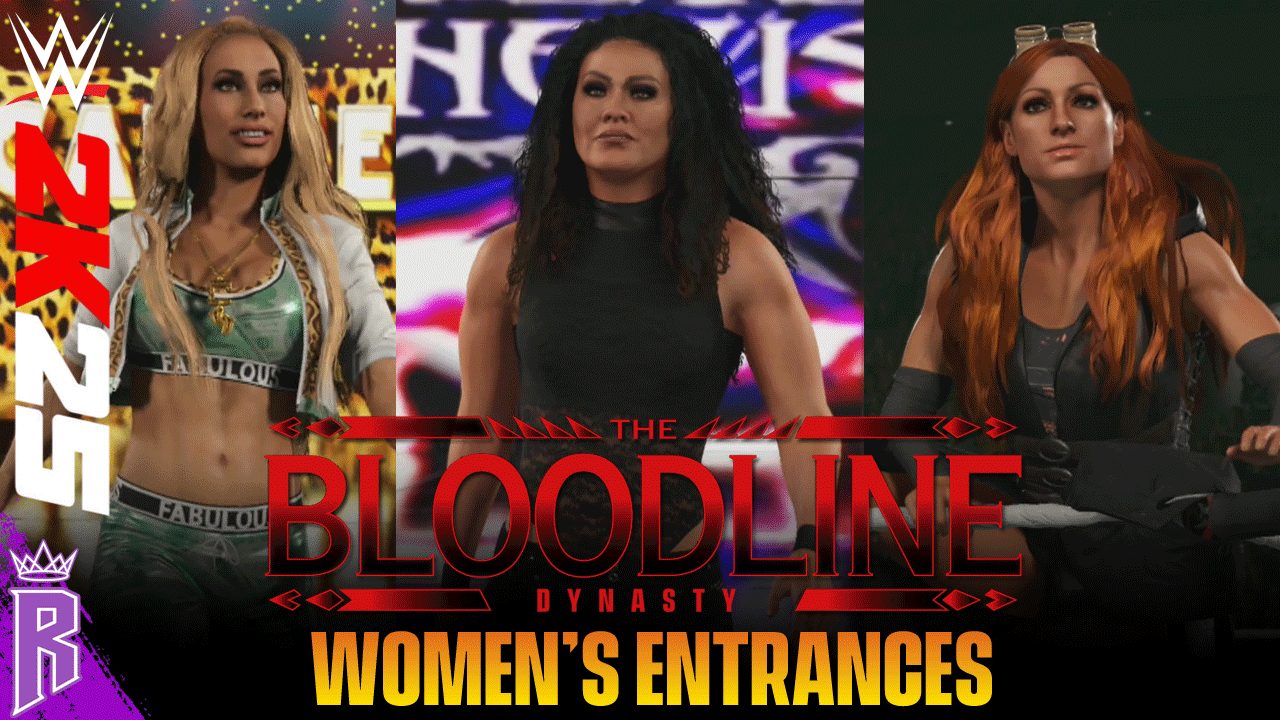 WWE 2K25: Women's Bloodline Dynasty Showcase Entrances #WWE2K25 ...