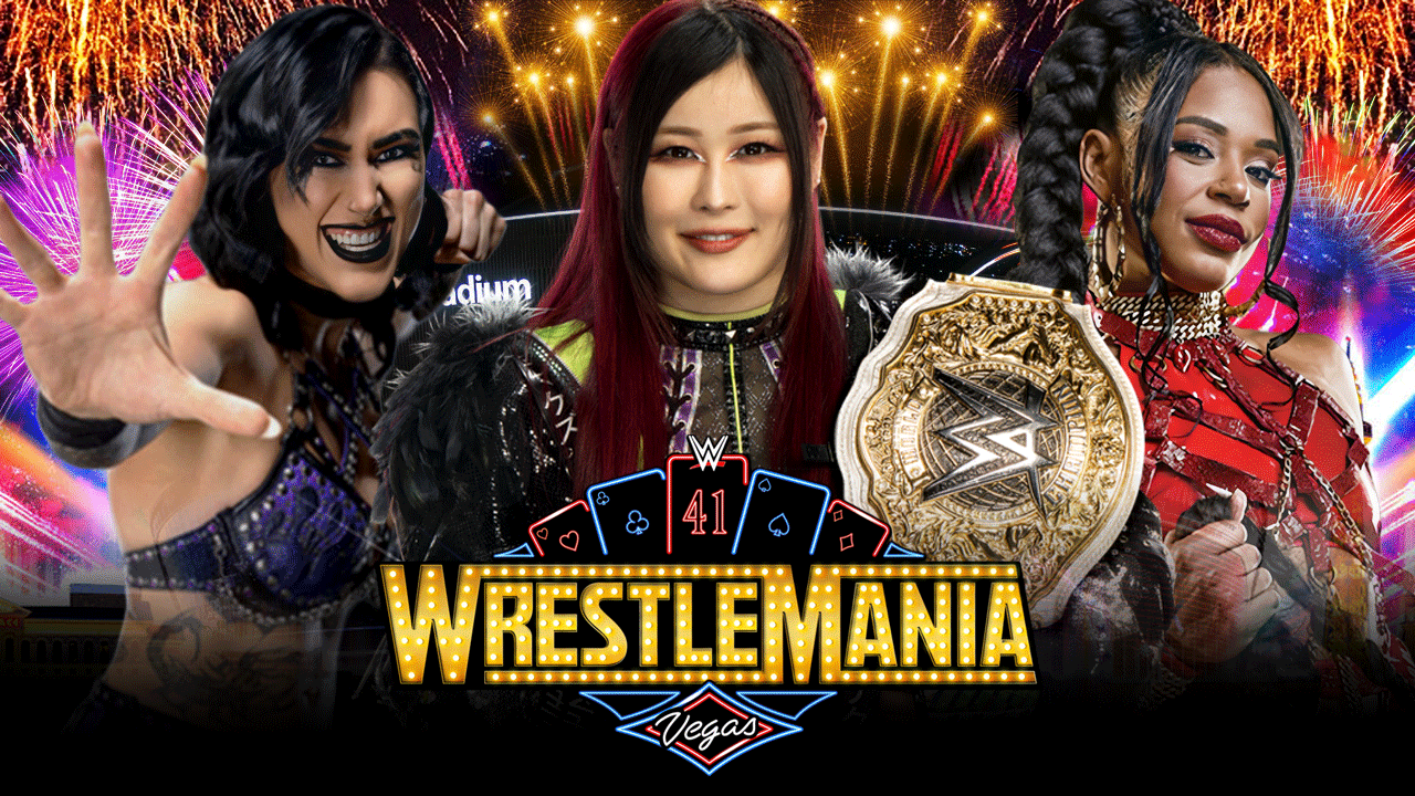 WrestleMania 41: IYO SKY Vs Bianca Belair Vs Rhea Ripley #WrestleMania ...